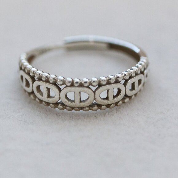 Jewelry | S925 Chain Link Style Adjustable Ring Sterling Silver Stamped ...